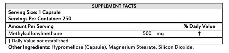 MSM Lignisul 500mg | Weight Loss MRC